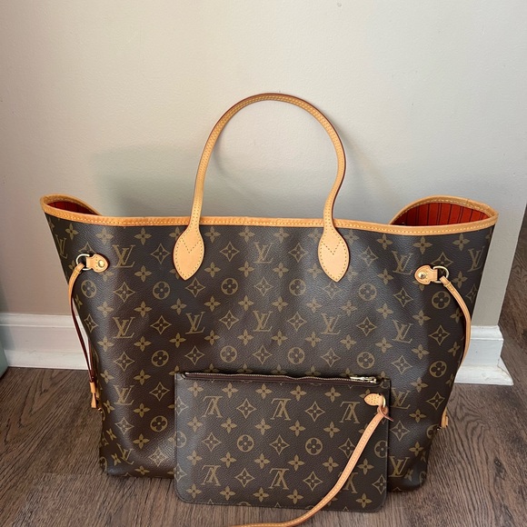Louis Vuitton | Bags | Rare Louis Vuitton Neverfull Gm Monogram With ...